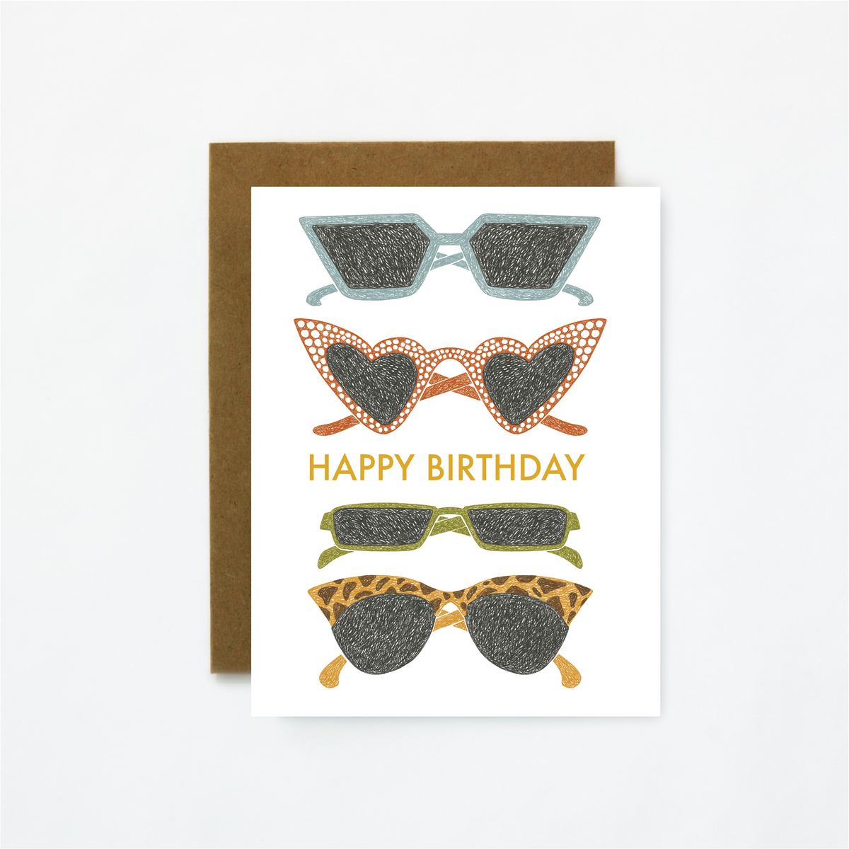 Birthday Sunglasses - Birthday Greeting Card-QUIET LINES DESIGN – Quiet ...