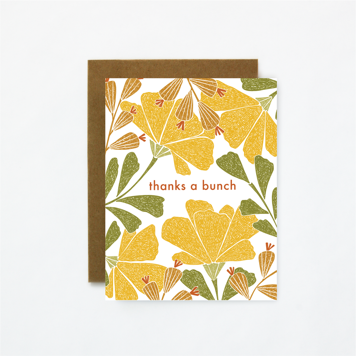 Thanks A Bunch-Thank You Greeting Card – Quiet Lines Design