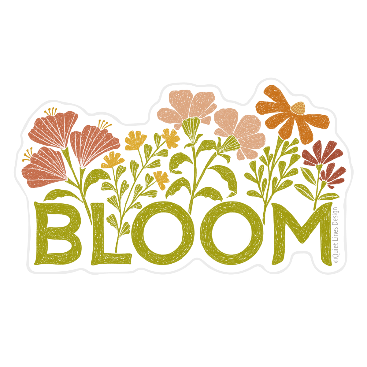 Bloom Sticker-QUIET LINES DESIGN – Quiet Lines Design