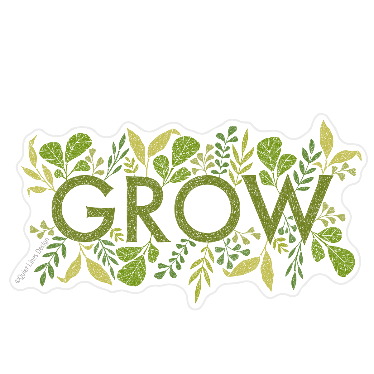 GROW Sticker-QUIET LINES DESIGN – Quiet Lines Design