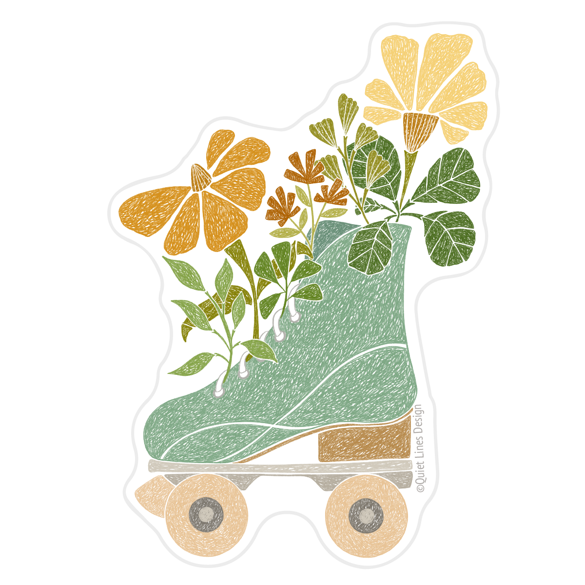 Roller Skate Sticker-QUIET LINES DESIGN – Quiet Lines Design