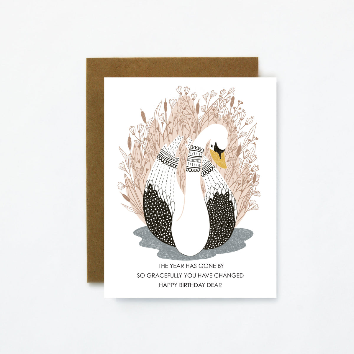 Graceful Swan-Birthday Haiku Greeting Card-QUIET LINES DESIGN – Quiet ...